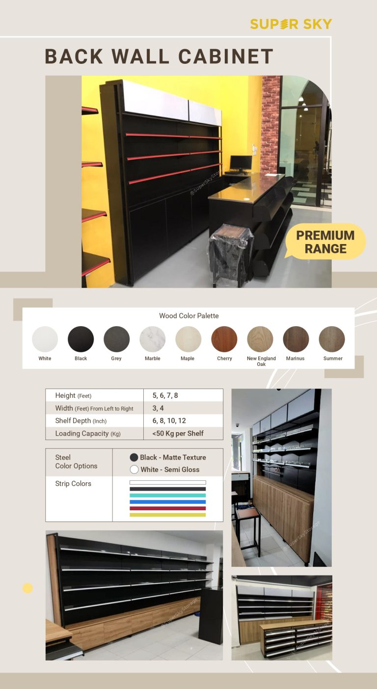 Premium Back Wall Counter Cabinet Supplier - Super Sky Malaysia